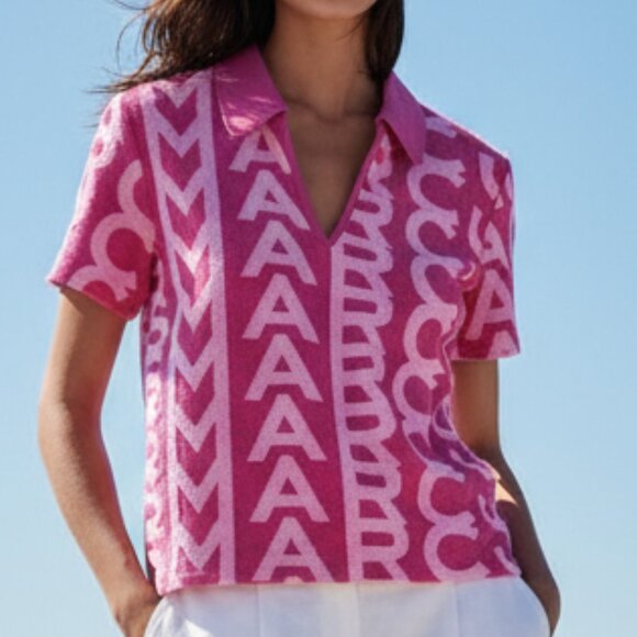 Marc Jacobs | Tops | Nwt 85 Marc Jacobs French Terry Polo Cropped Top M ...